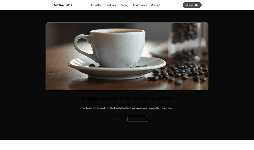 Cafe Website Template