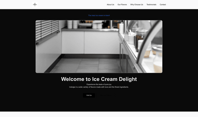 Ice Cream Shop Website Template