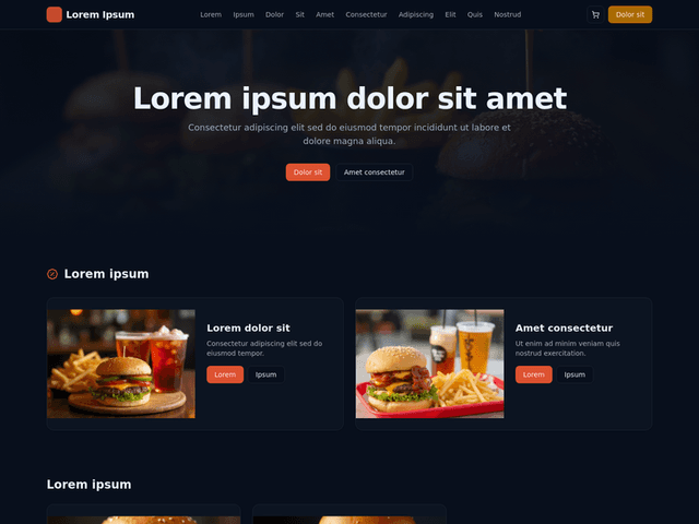 Italian Restaurant Website Template