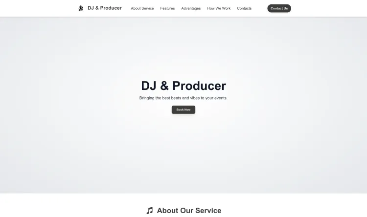 DJ & Producer Website Template