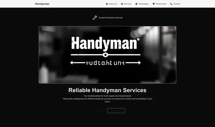 Handyman (Bold Typography) Website Template