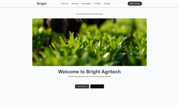 Agritech Company (Bright) Website Template