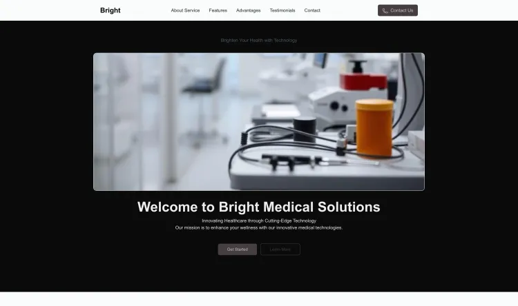 Medical Technology Company (Bright) Website Template