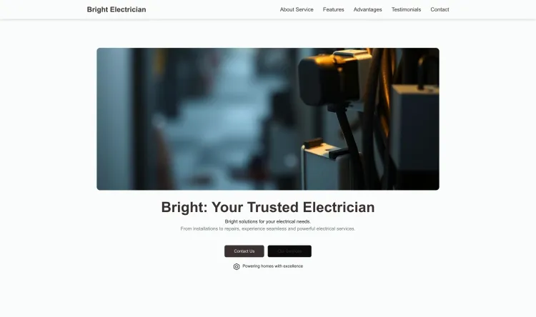 Electrician (Bright) Website Template