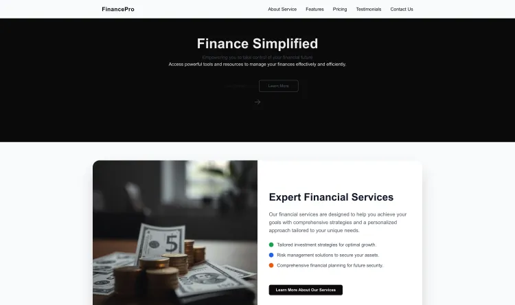Finance Website Template