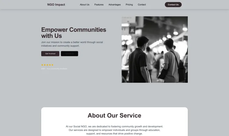 Social NGO Website Template