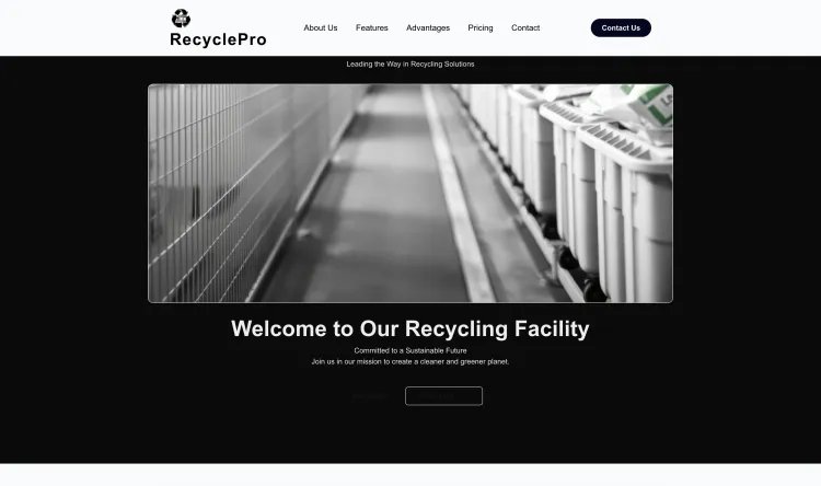 Recycling Facility Website Template