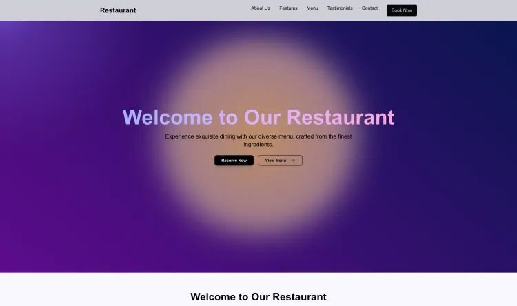 Food & Drinks Website Template