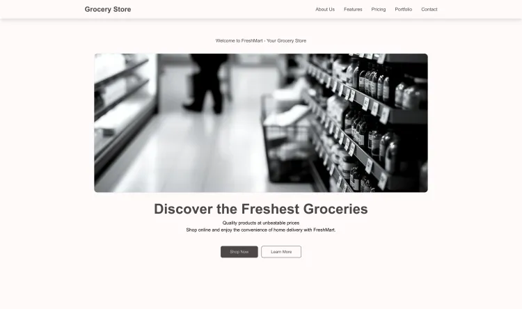 Grocery Store Website Template | Codesi