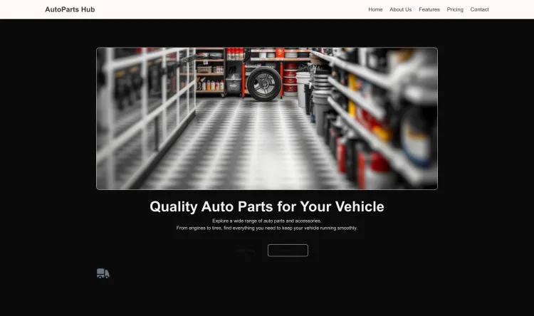 Auto Parts Store Website Template