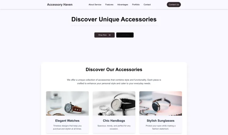 Accessories Website Template