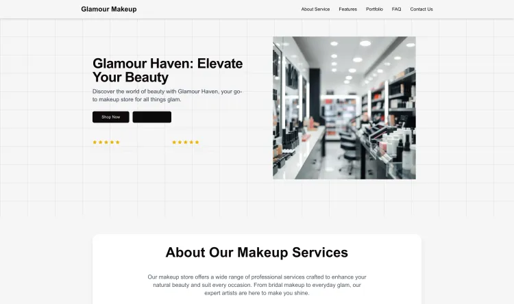 Makeup Store Website Template