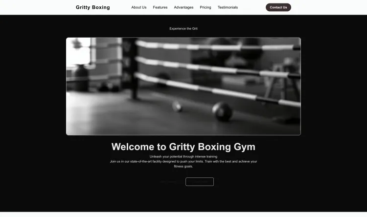 Boxing Gym (Gritty) Website Template