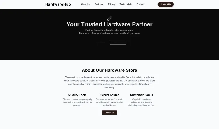 Hardware Store Website Template | Codesi