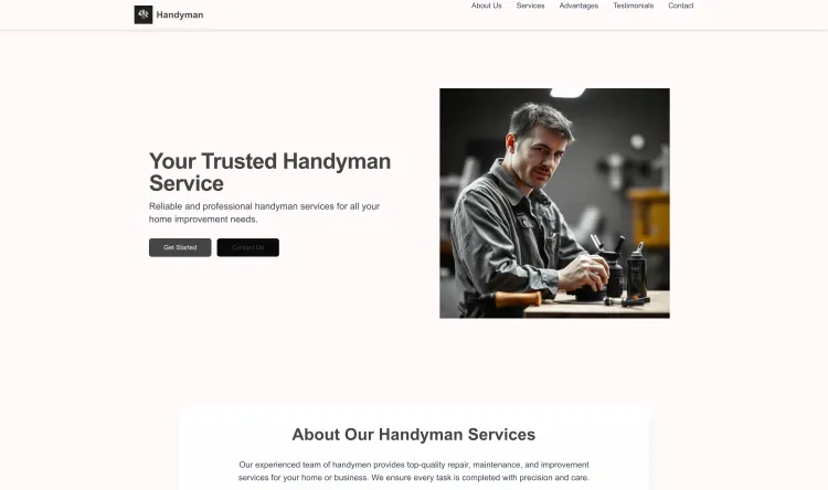 Handyman (Simple) Website Template