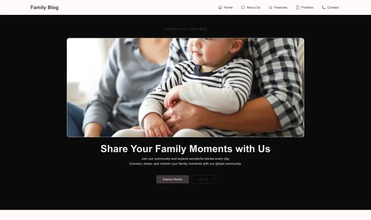 Family Blog Website Template