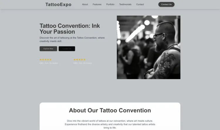 Tattoo Convention Website Template
