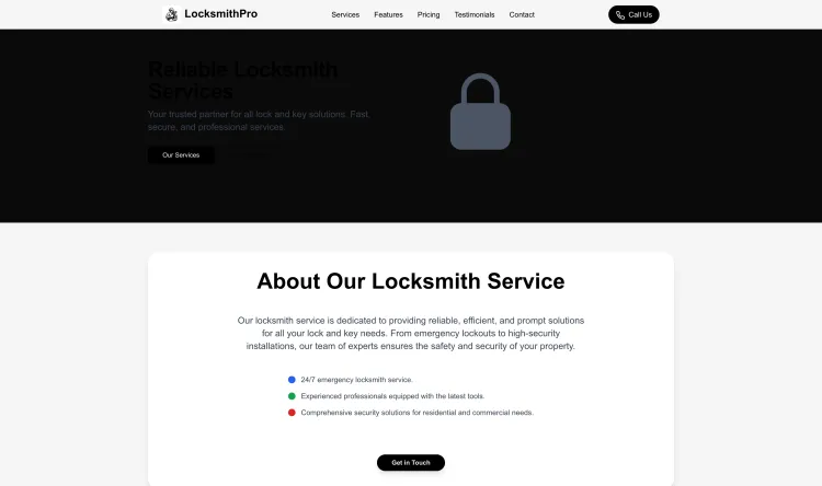 Locksmith Website Template