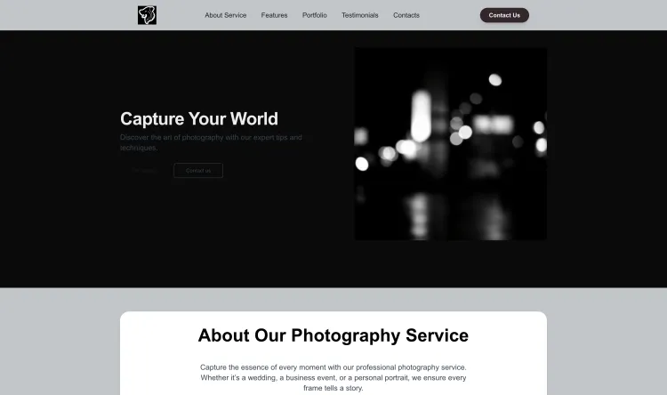 Photography Website Template