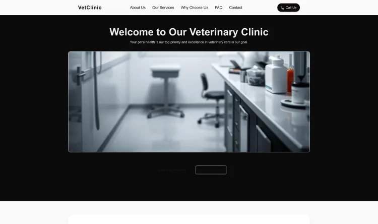 Veterinary Clinic Website Template