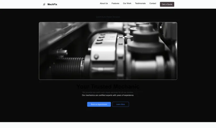 Mechanic Website Template