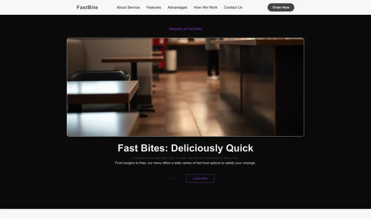 Fast Food Restaurant Website Template