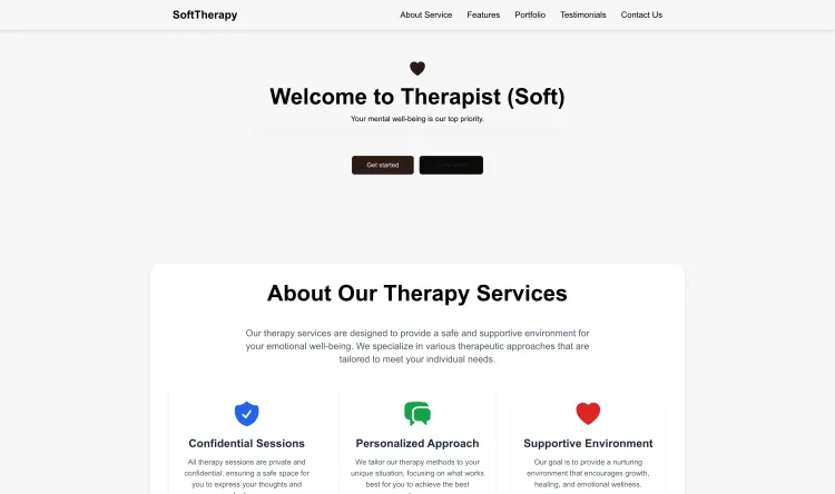 Therapist (Soft) Website Template