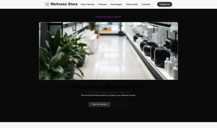 Wellness Store Website Template