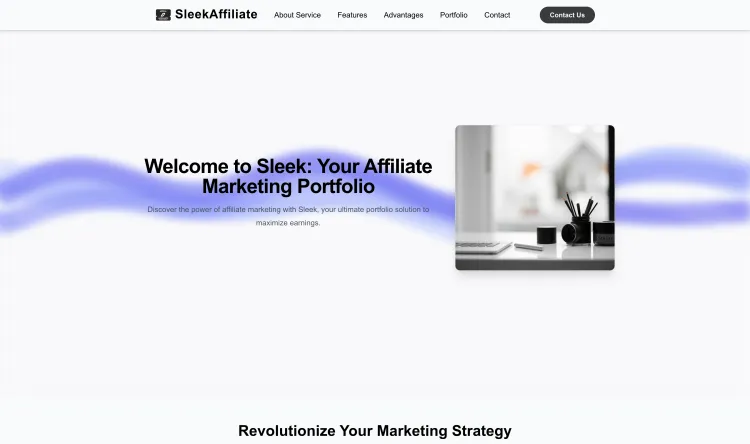 Affiliate Marketing Portfolio (Sleek) Website Template