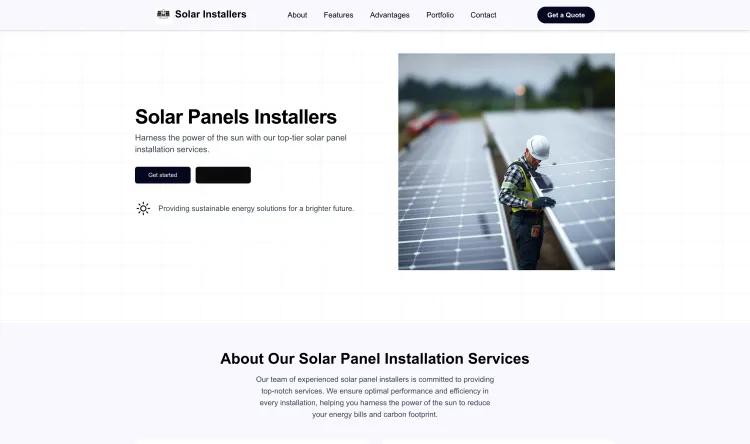 Solar Panels Installers Website Template