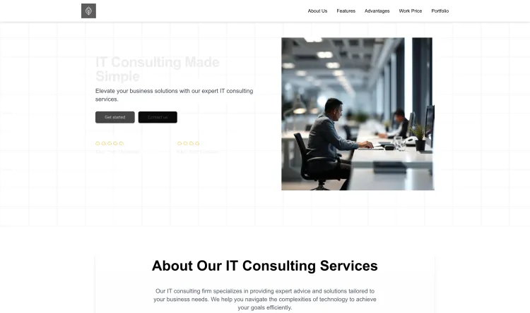 IT Consulting Firm (Minimal) Website Template