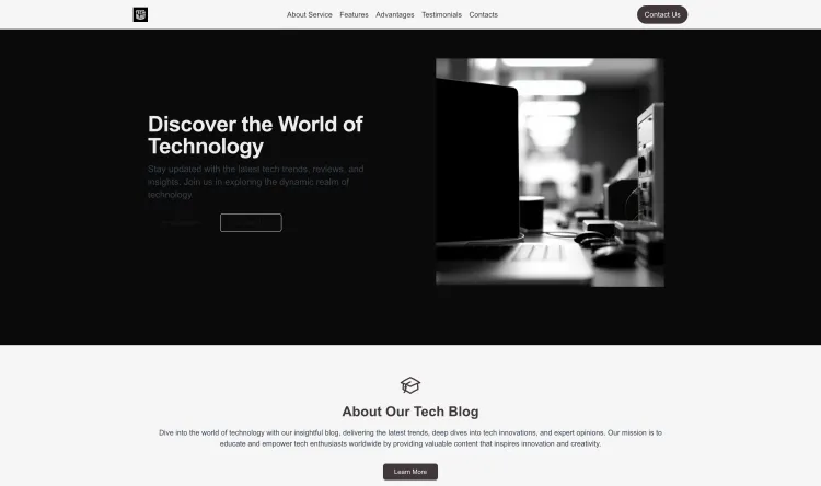 Tech Blog Website Template