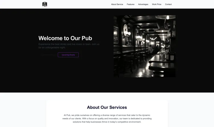 Pub Website Template