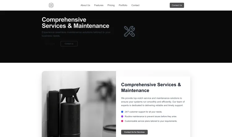 Services & Maintenance Website Template