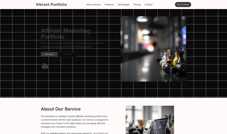 Affiliate Marketing Portfolio (Vibrant) Website Template