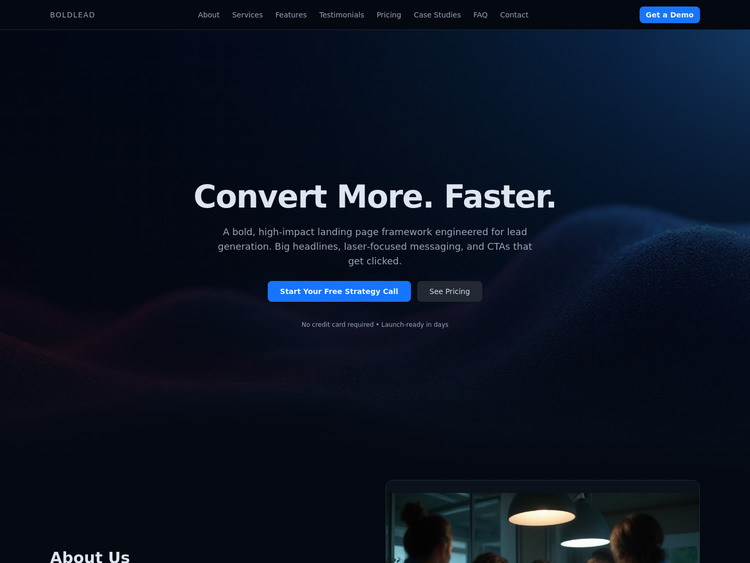 Lead Generation Landing Page (Bold) Website Template