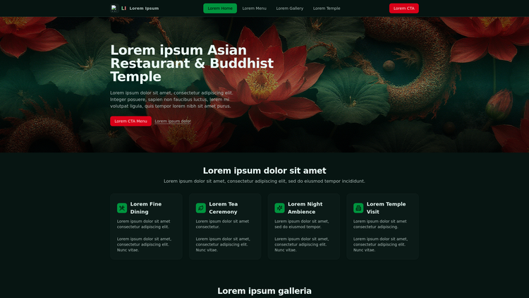 Buddhist Temple Website Template