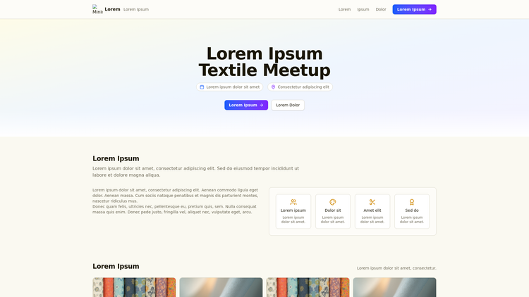 Meetup Website Template