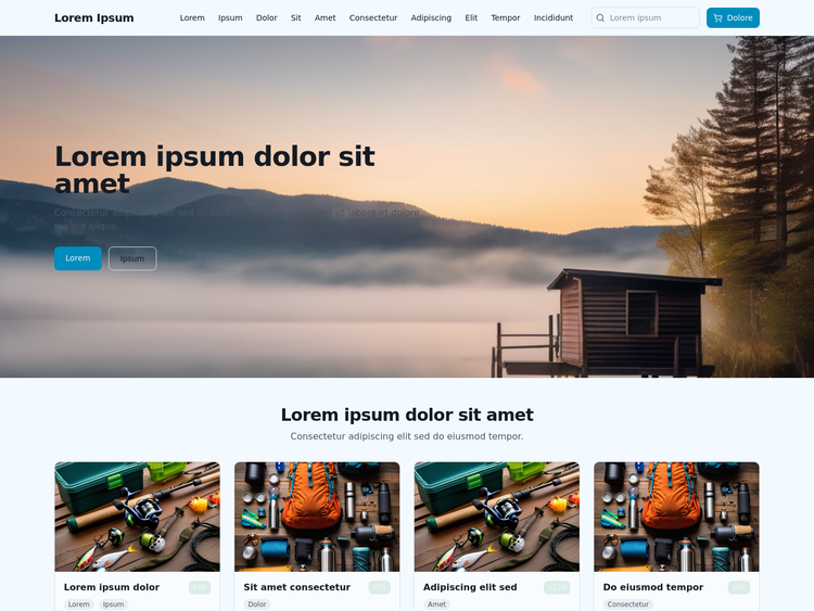 Sporting Goods Store Website Template